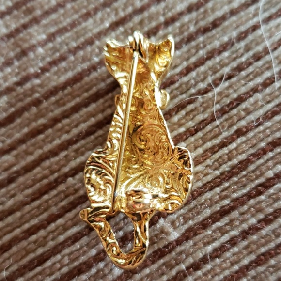 Jewelry | Vintage Little Rhinestones Kitty Cat Pin | Poshmark